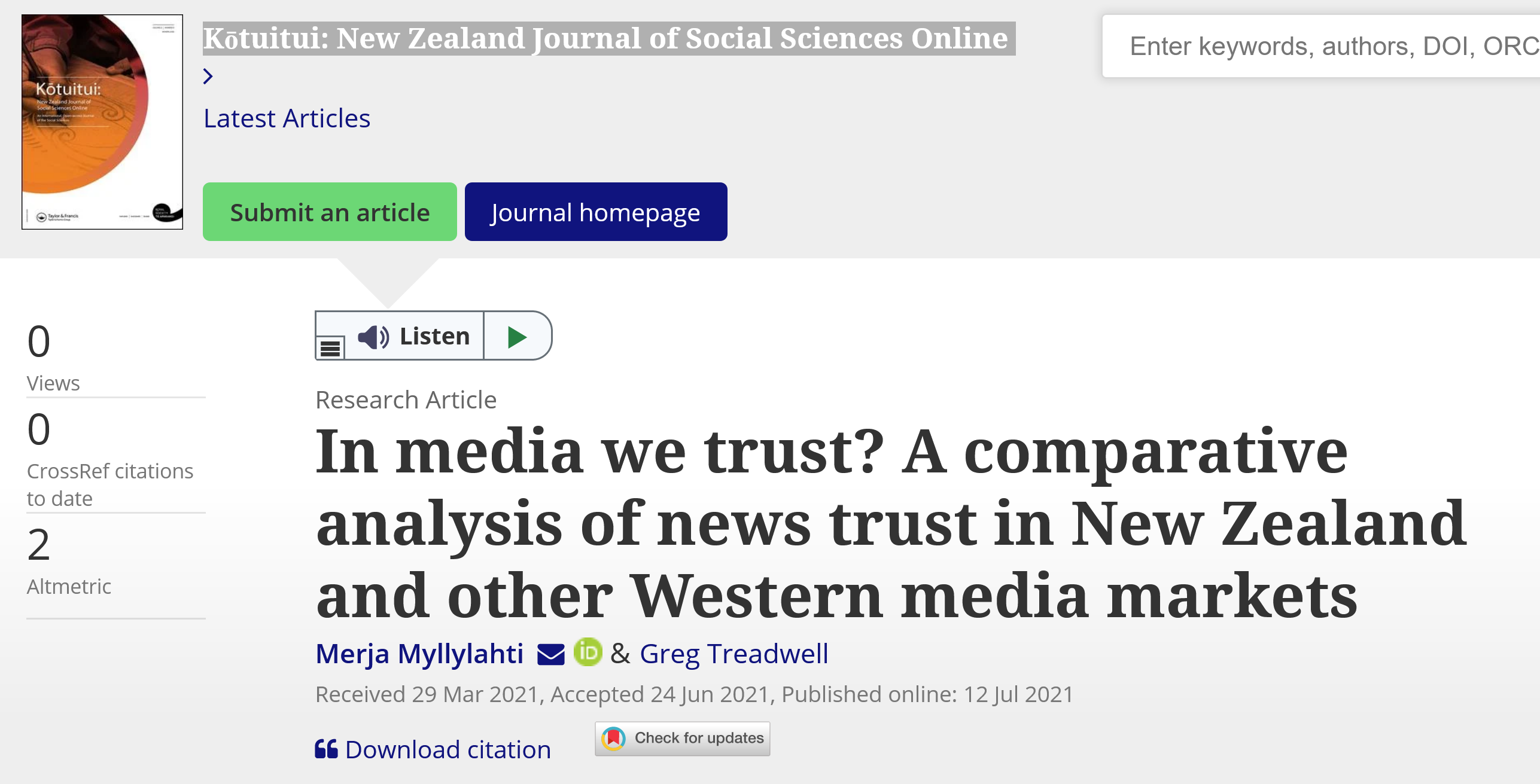 New Zealanders are wary of misinformation – Dr Merja Myllylahti